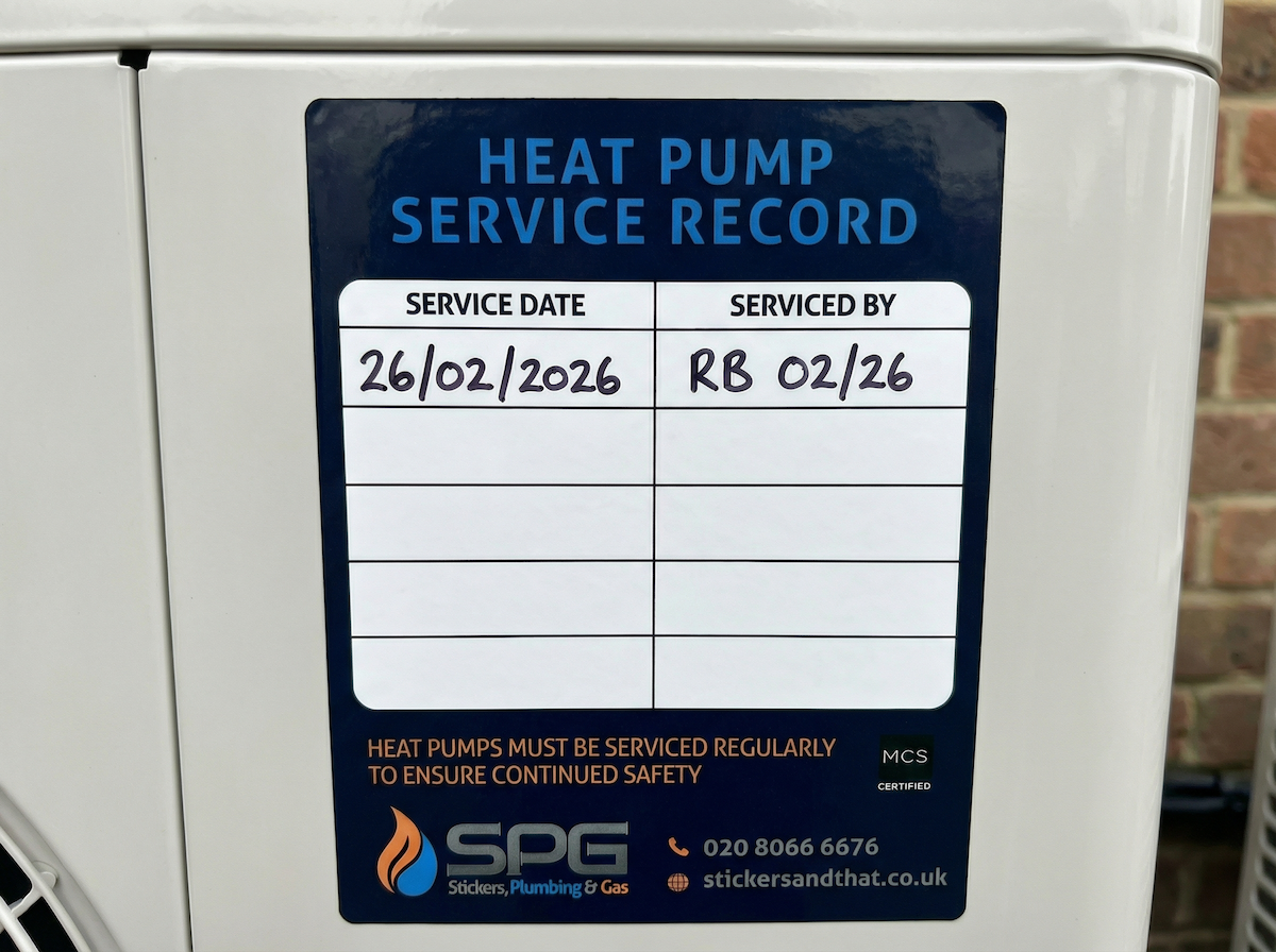 Heat Pump Service Stickers - StickersAndThat